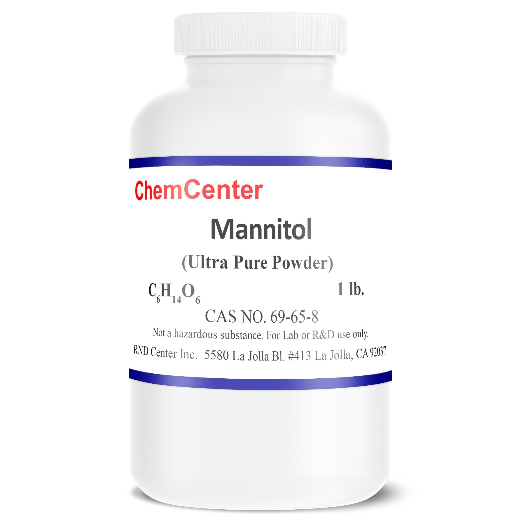 Mannitol, Reagent, 99% min, 1 lb – RND Center Inc.